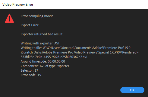 Solved: Can't render video. Getting "Error compiling movie... - Adobe ...
