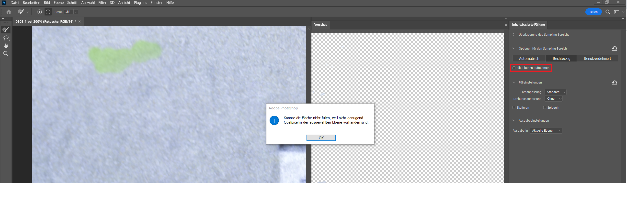 Content aware fill + sample all layers - Adobe Community - 13038586