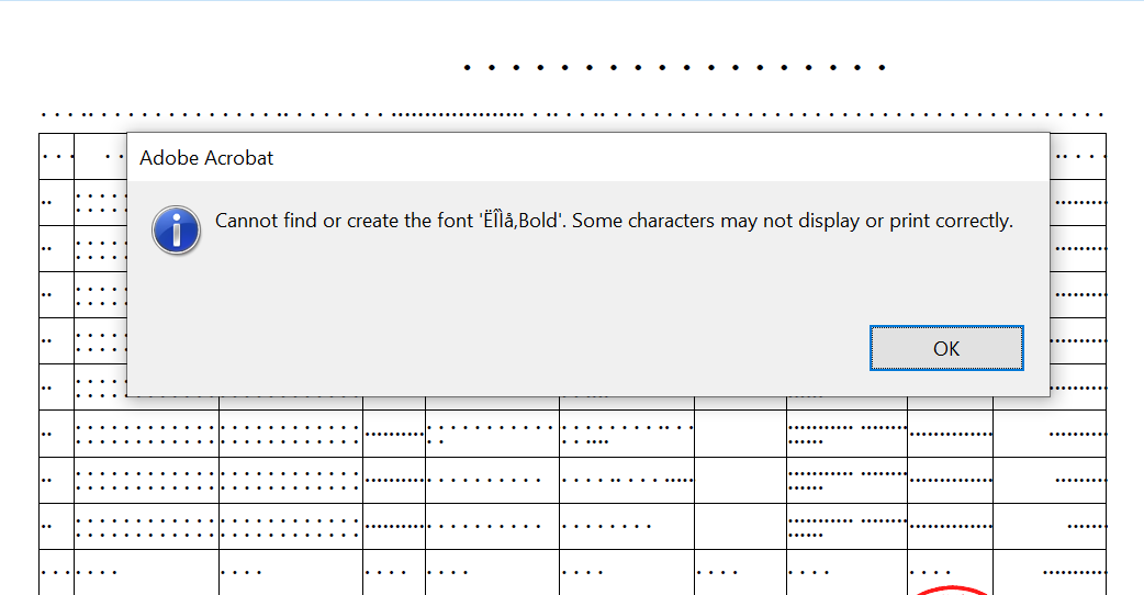 Cannot find or create the font 'Ella,bold'. Some ... - Adobe Product Community - 13040264