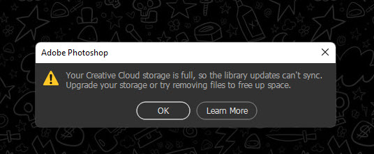 P: Photoshop 23.0 - "preset sync error message" - Adobe Product ...
