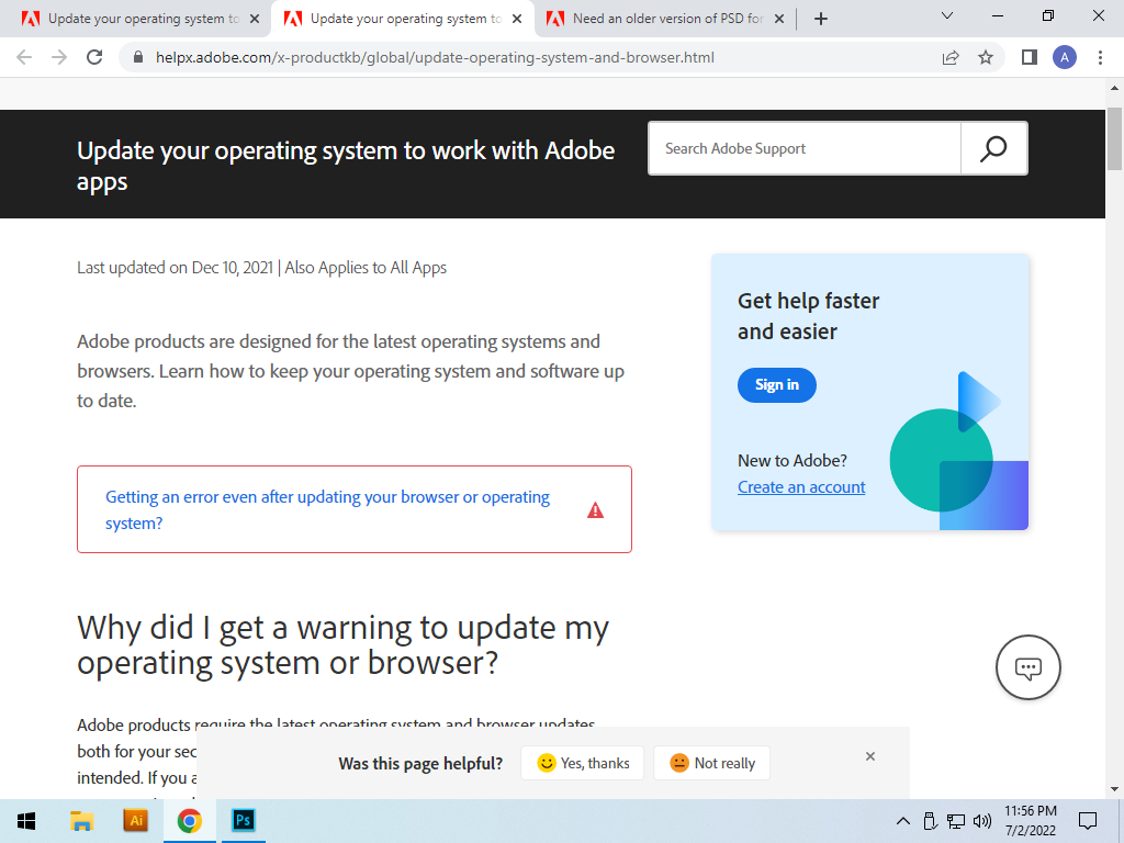 Need an older version of PSD for 32 bit, Windows 1... - Page 2 - Adobe ...