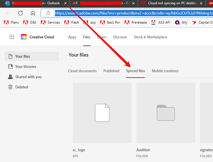 Cloud not syncing on PC desktop from other devices - Adobe Community ...