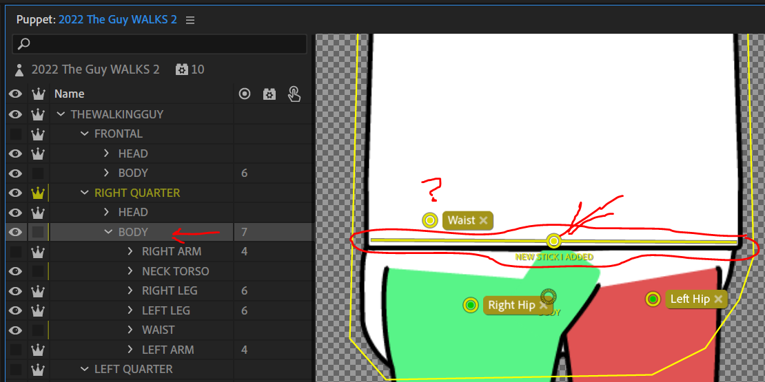 Solved: Re: Puppet waist, during walk cycle, is doing some... - Adobe ...