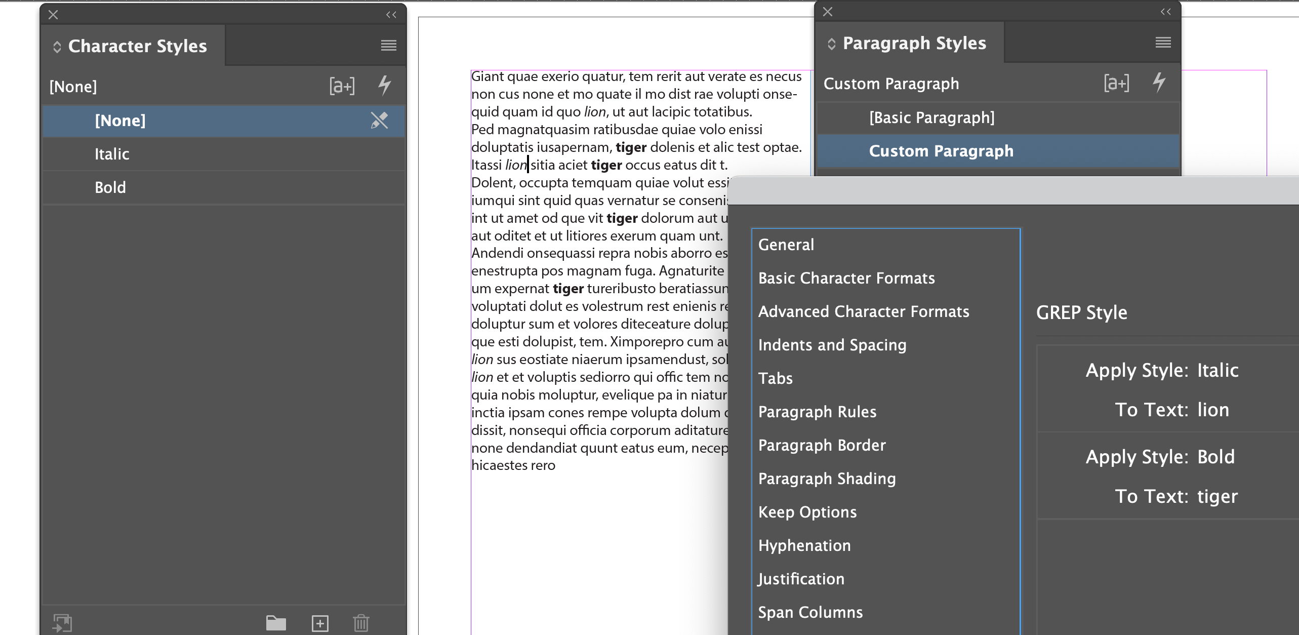 Solved: The only style of text in indesign is that it is n... - Adobe ...