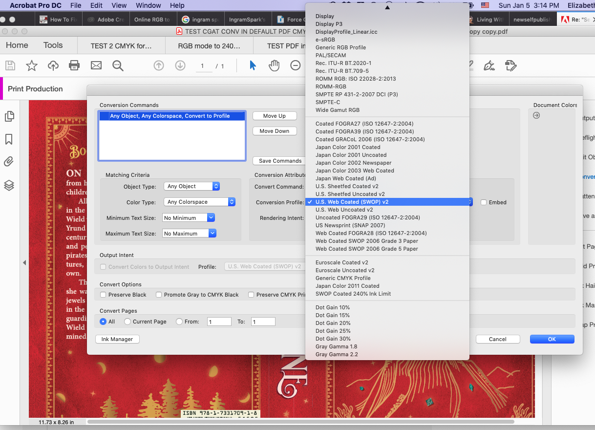 Solved: how to bulk change total ink coverage to the 240% ... - Adobe ...