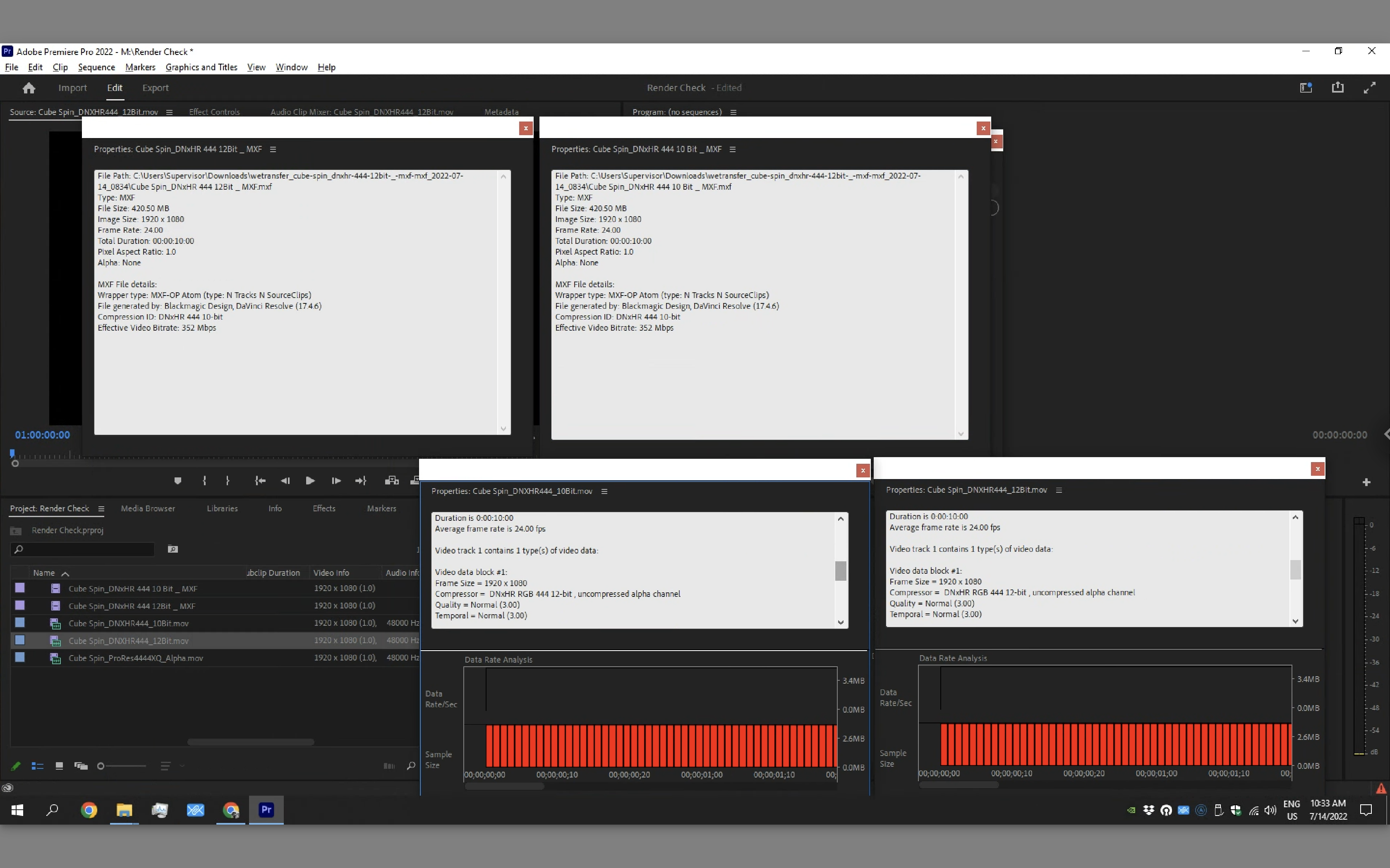 DNxHR 444 10 and 12 bit Support - Adobe Product Community - 13068769