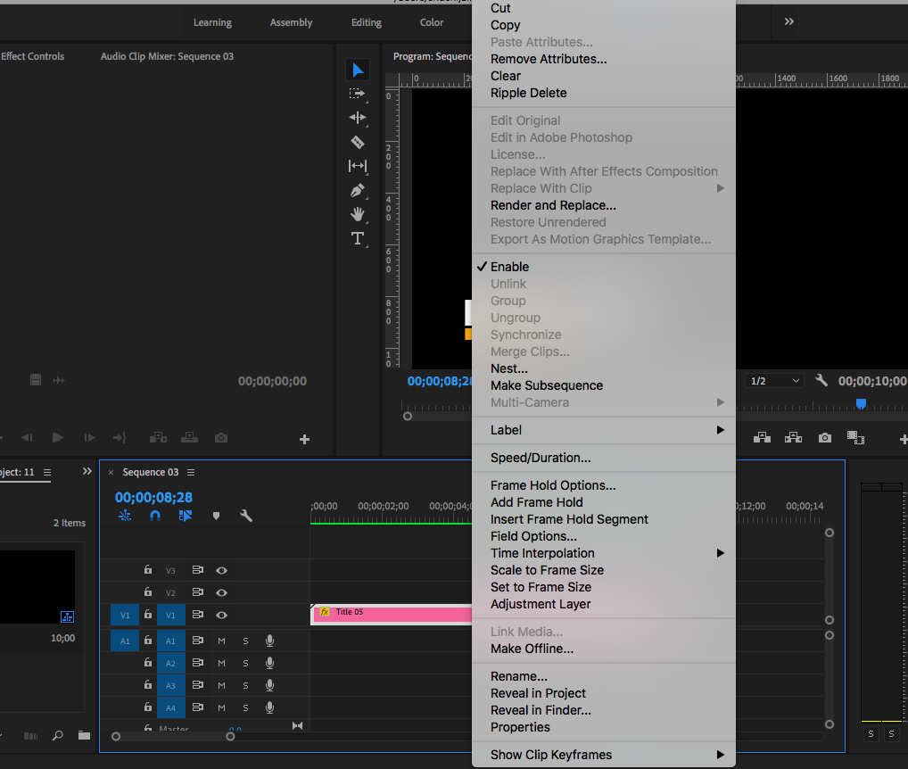 Solved: 'Export as motion graphics template' option greyed... - Adobe ...