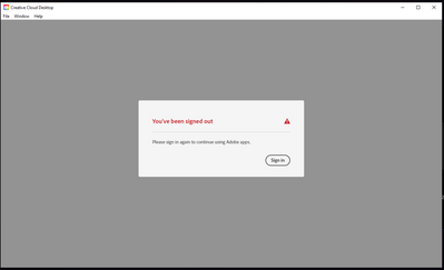 signed out loop and cant download any apps - Adobe Product Community ...