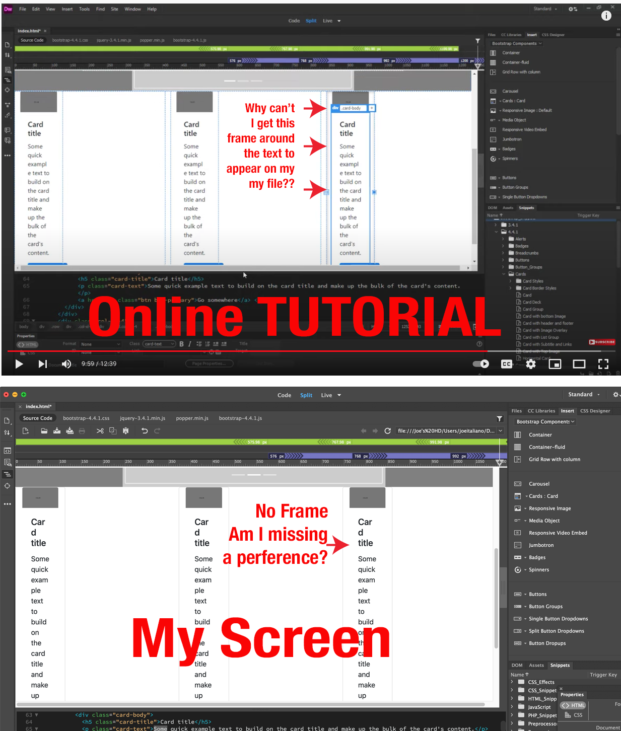 Solved: Missing blue frames around text when selected. - Adobe ...