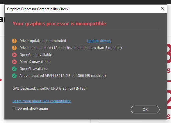 NVIDIA GeForce Graphics Card Not Consistently Reco... - Adobe Community ...