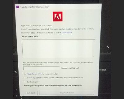 What to do if this Crash Report was displayed ?? - Adobe Community ...