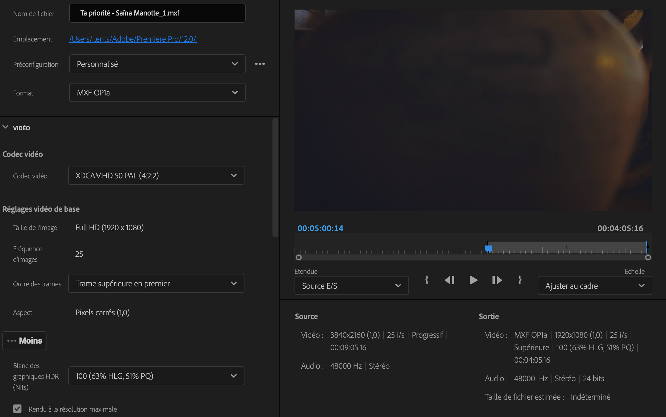 Probleme export pour télévision - Adobe Community - 13086505