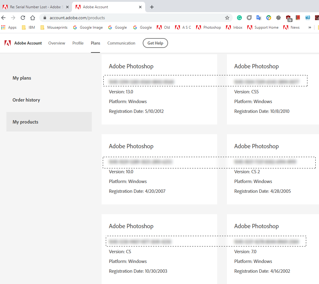 Solved: Serial Number Lost - Adobe Product Community - 10839079