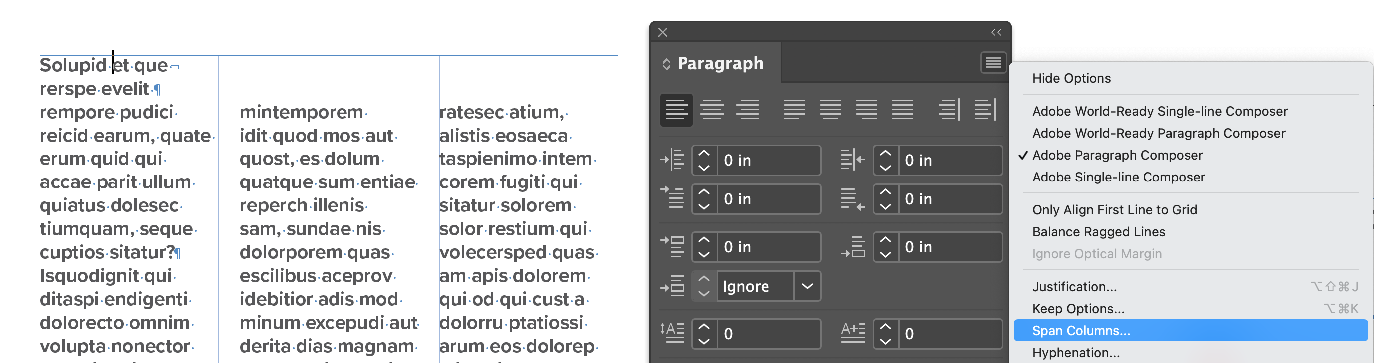 Solved: Space at top of columns for text frame? - Adobe Product ...