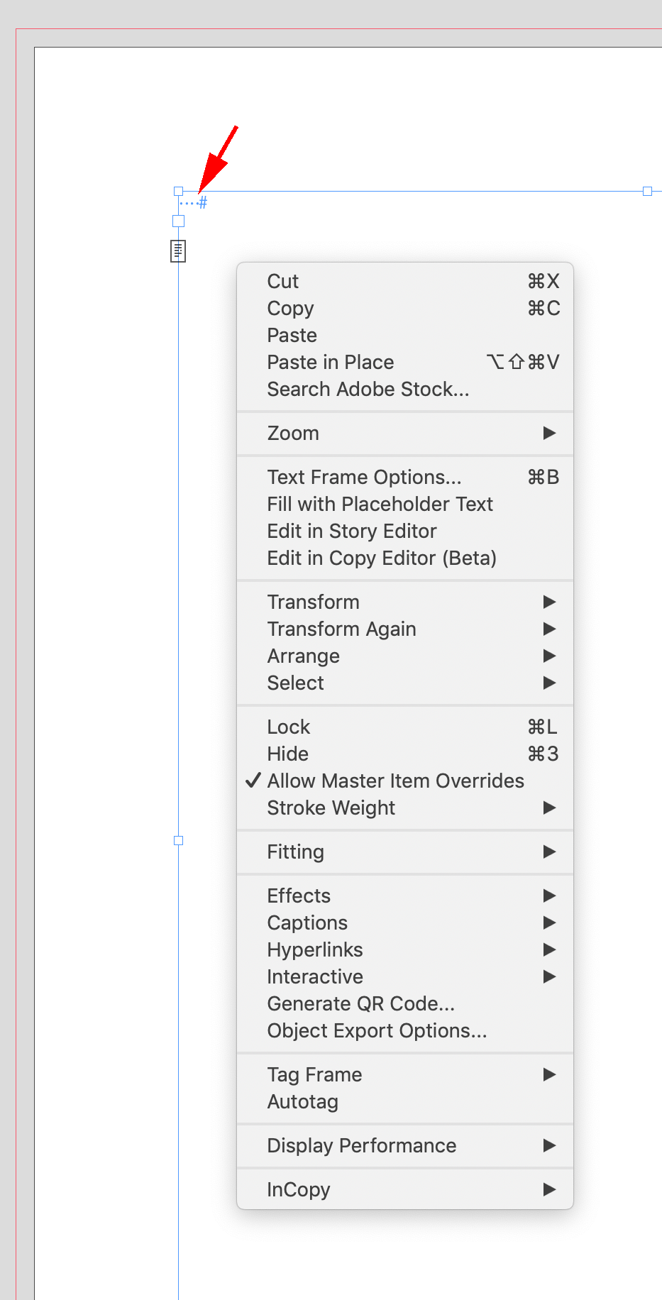 Solved: Change text frame to primary - Adobe Community - 13113057