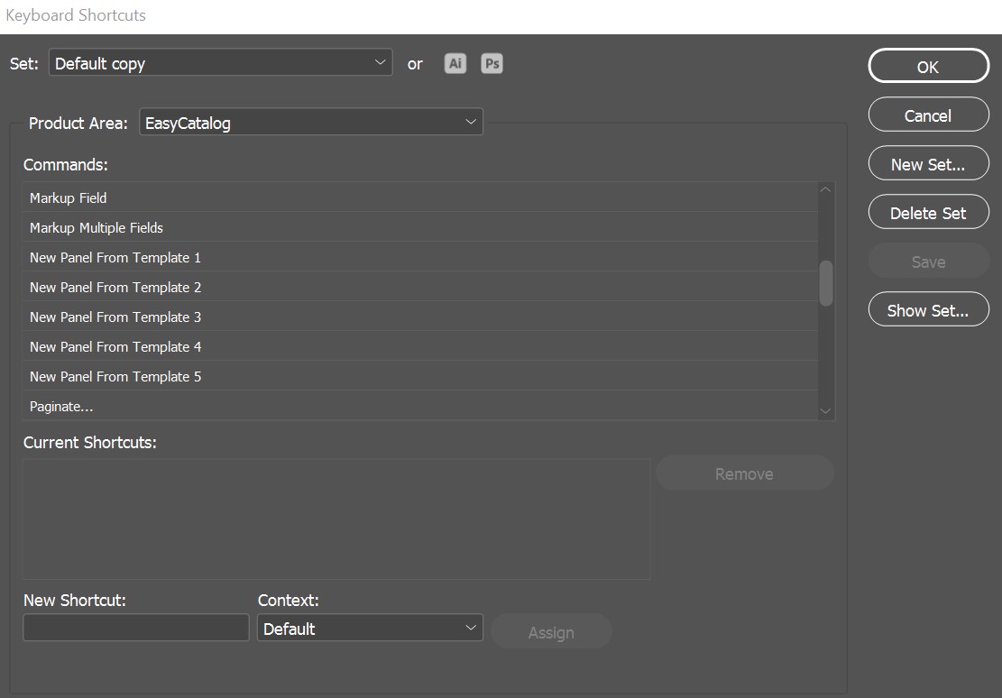 Solved: EasyCatalog shortcut keys in InDesign - Adobe Community - 13125206