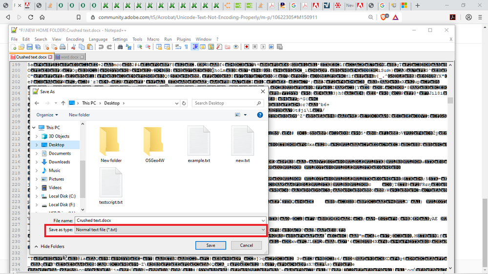 Unicode Text Not Encoding Properly - Adobe Support Community - 10621197