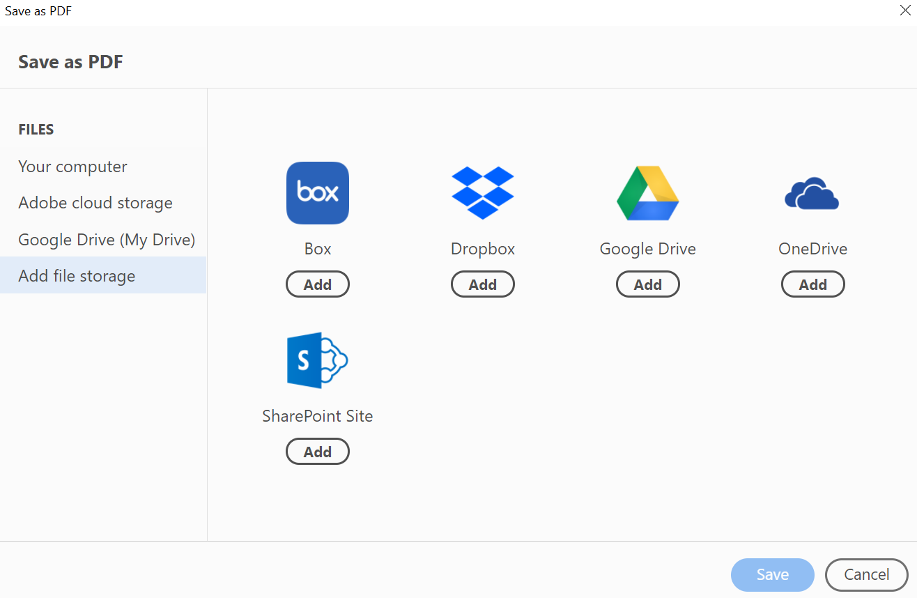 Cloud storage options - Adobe Community - 13129245