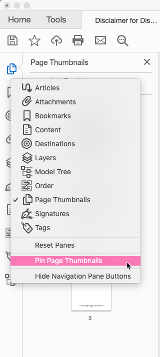 Acrobat: How to pin the Page Thumbnails screen? - Adobe Product ...