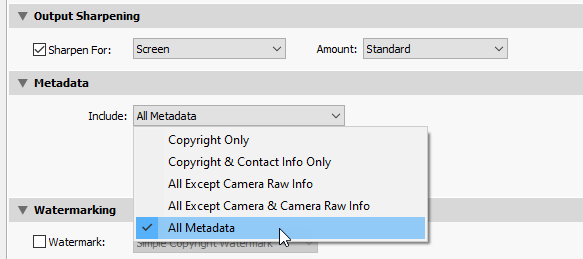 Loosing exif data when exporting photos - Adobe Community - 13090117