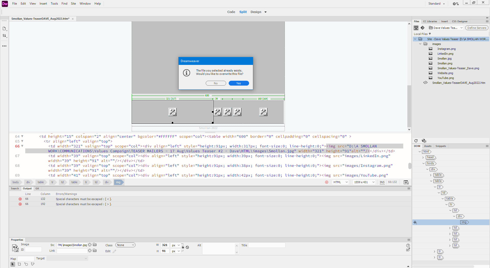 Cannot insert images or see them in Dreamweaver De... - Adobe Product ...