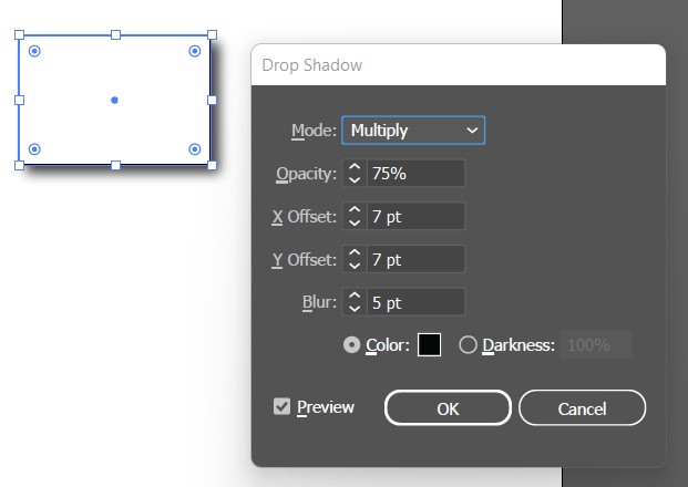How to retrieve drop shadow details? - Adobe Support Community - 13132494