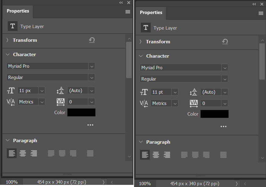 Photoshop font size too small at 11px - Adobe Product Community - 13136763