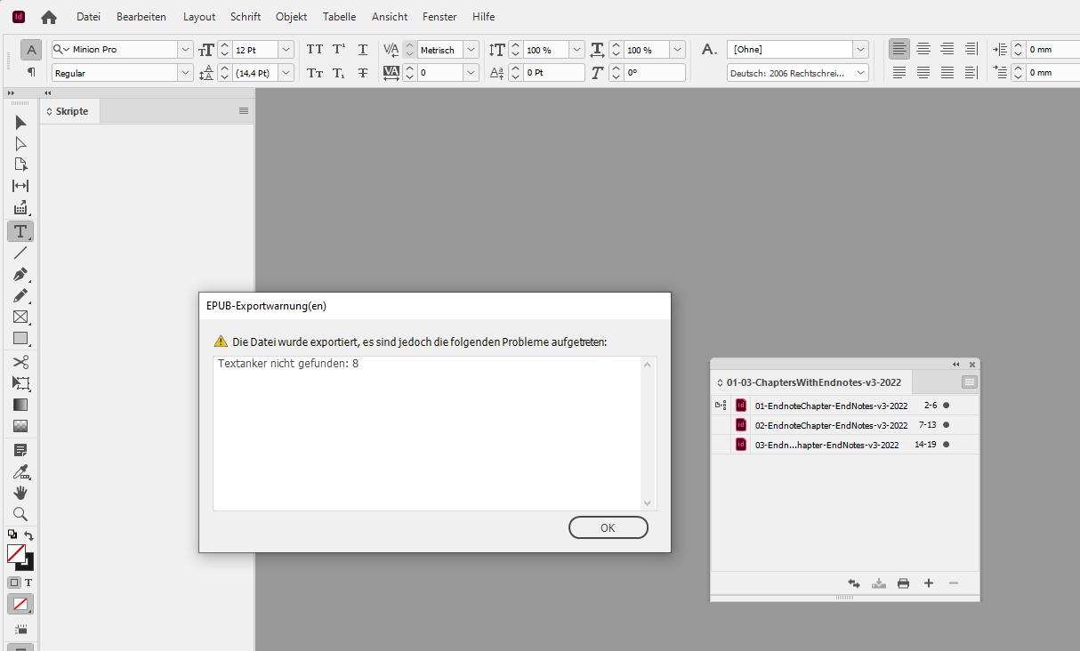 Solved: Endnote links in multiple chapters from an InDesig... - Page 2 ...