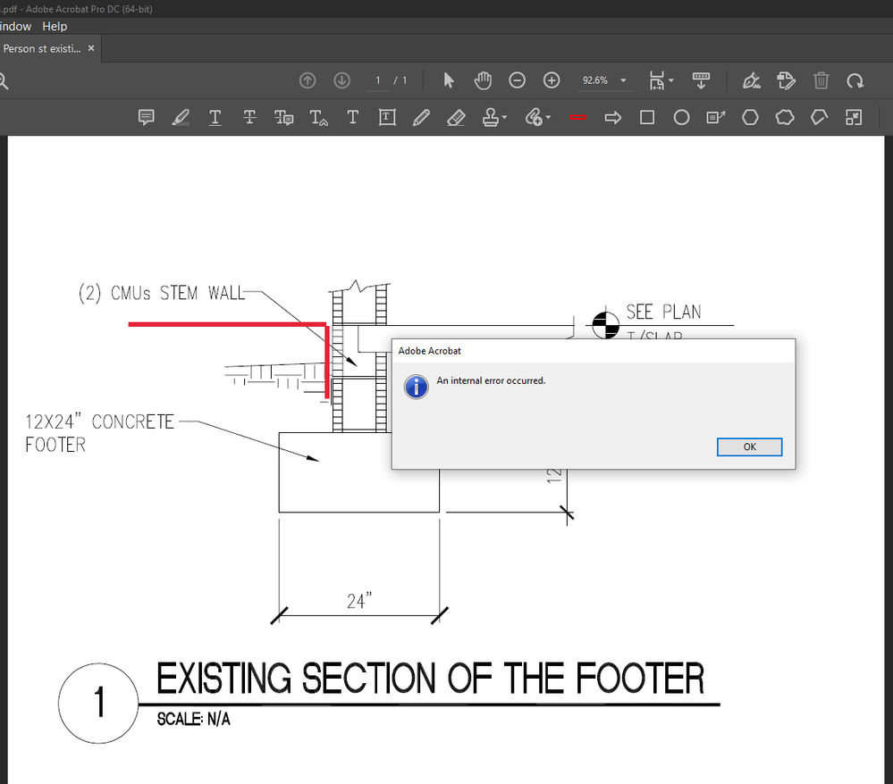 An Internal Error Occurred when mousing over comme... - Adobe Community ...