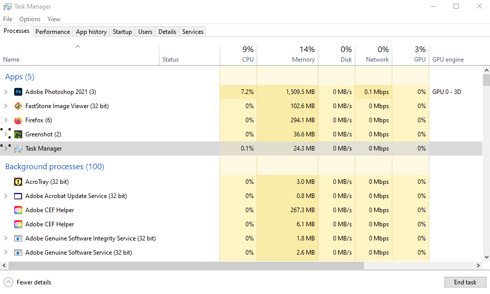 Photoshop 235 High Cpu Usage Adobe Community 13148964 