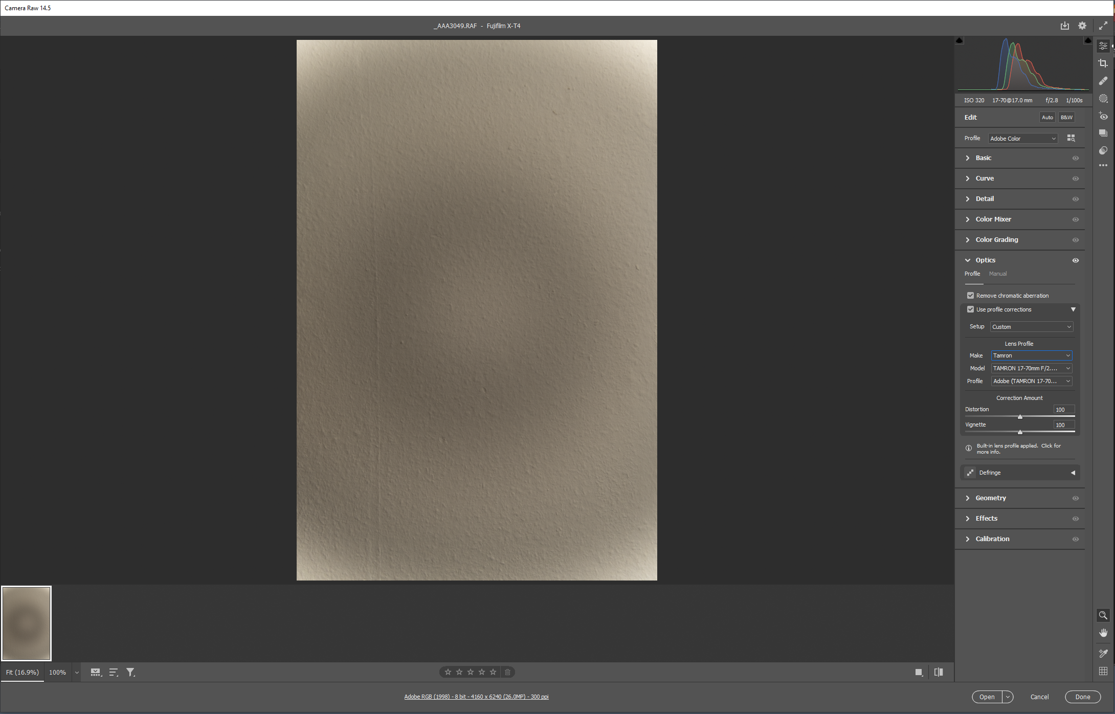 P: Rings/Vignetting with Tamron 17-70 Lens on Fuji... - Adobe Product ...