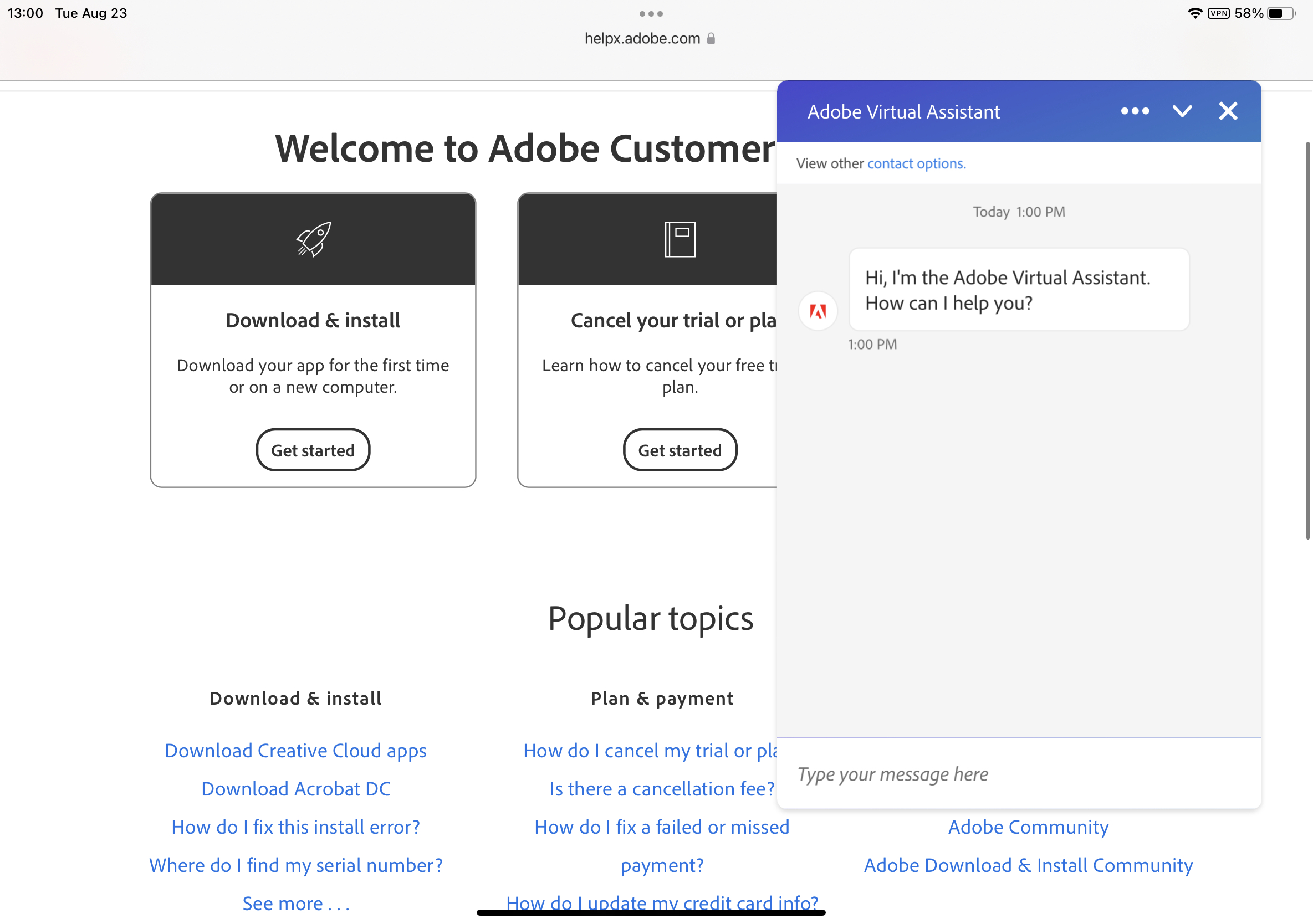 Solved: Re: Where is the chat? - Adobe Product Community - 13151047