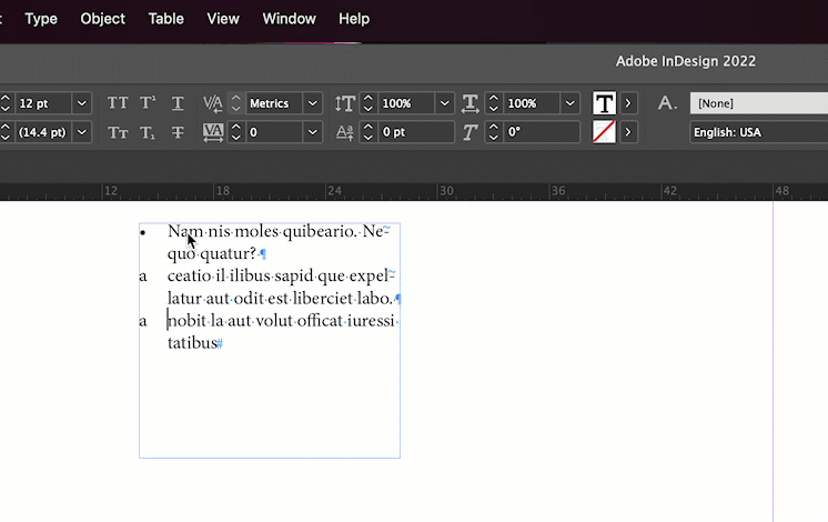 Solved: Using InDesign Style can cause the wrong bullet to... - Adobe Product Community - 13154202