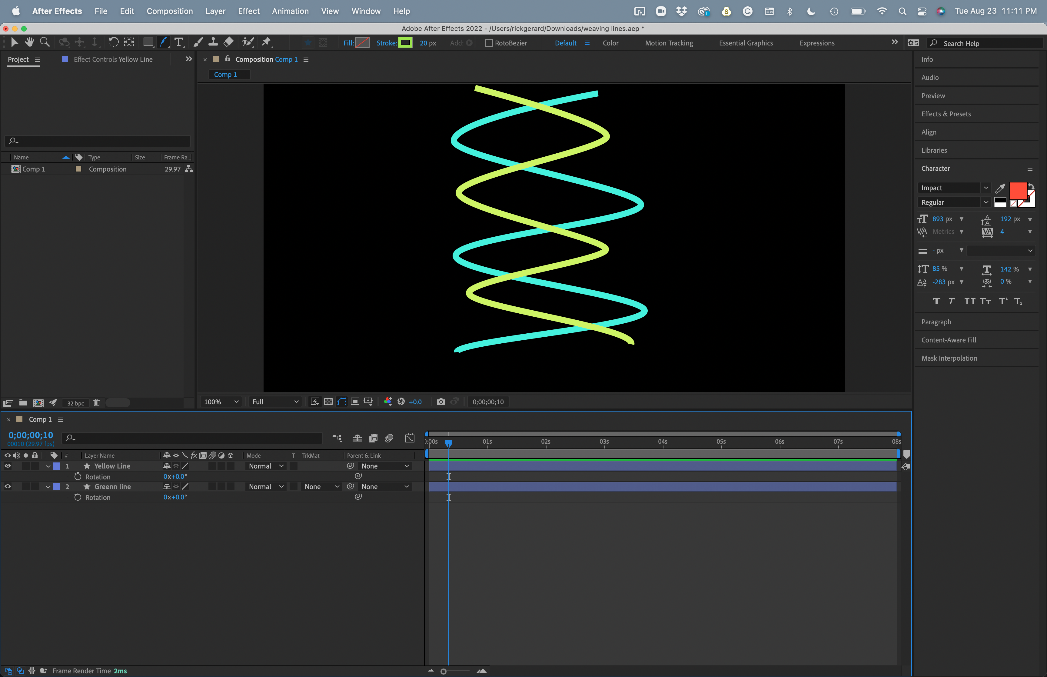 How to Weave two lines or how to make a plait. - Adobe Product ...