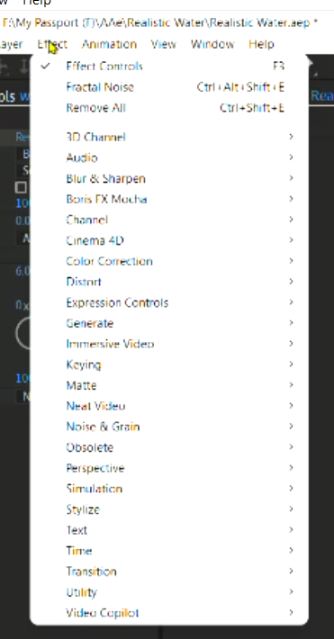 Solved: Effect Menu - Adobe Community - 13156931