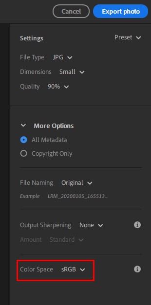Camera Srgb vs color profile in Lightoom - Adobe Product Community ...
