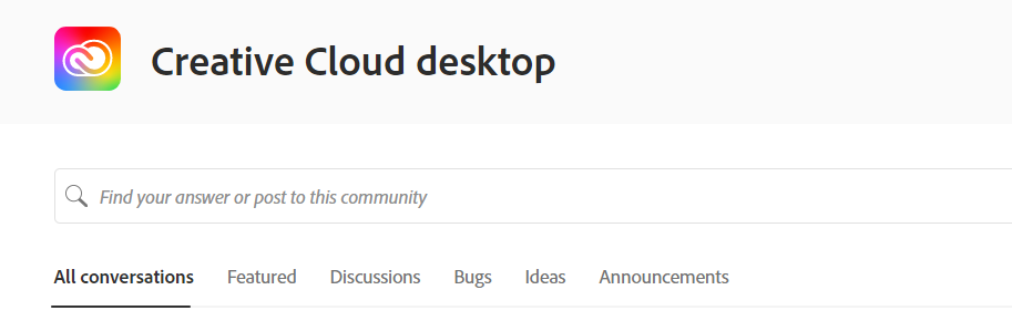 Welcome to the Creative Cloud desktop application ... - Adobe Community ...