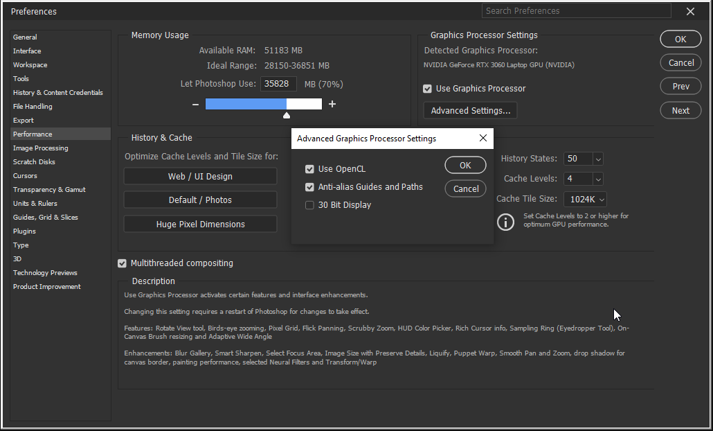 Newest update PS - Open GL problems - Adobe Community - 13163619