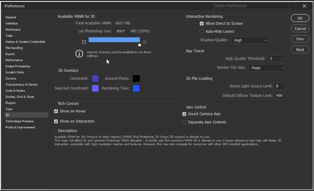 Newest update PS - Open GL problems - Adobe Community - 13163619