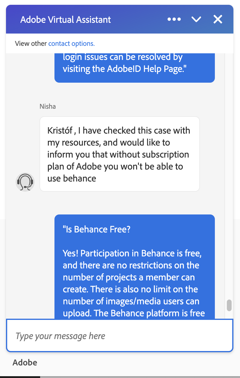 Behance is not free everyone - Adobe Product Community - 13165162