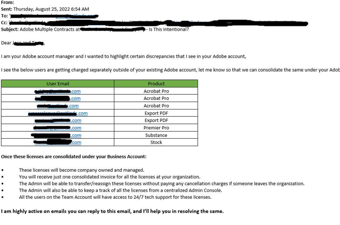 Is this an email scam? - Adobe Product Community - 13168480