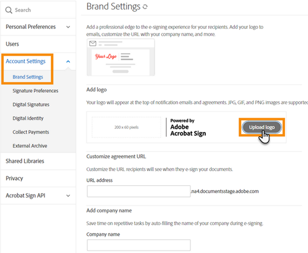 Add branding to your account using Acrobat - Adobe Product Community ...