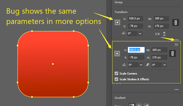 AI 26.5. How to pin more options? - Adobe Support Community - 13171283