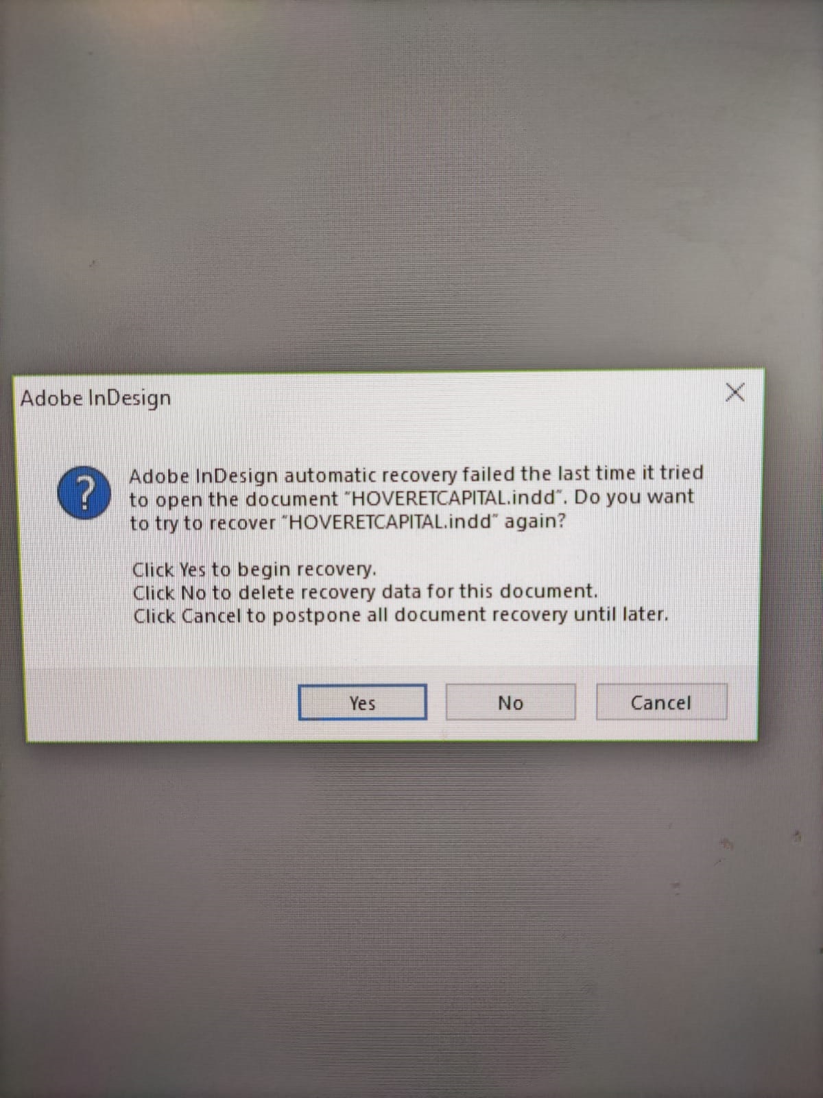 Indesign file recovery - Adobe Product Community - 13178987
