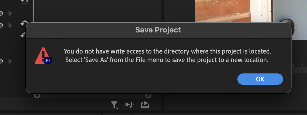 Trying to save project file, PP says I don't have ... - Adobe Product ...