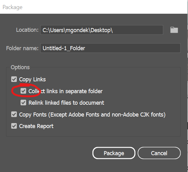 Solved: Packaging files for output, does not collect image... - Adobe Product Community - 13196692