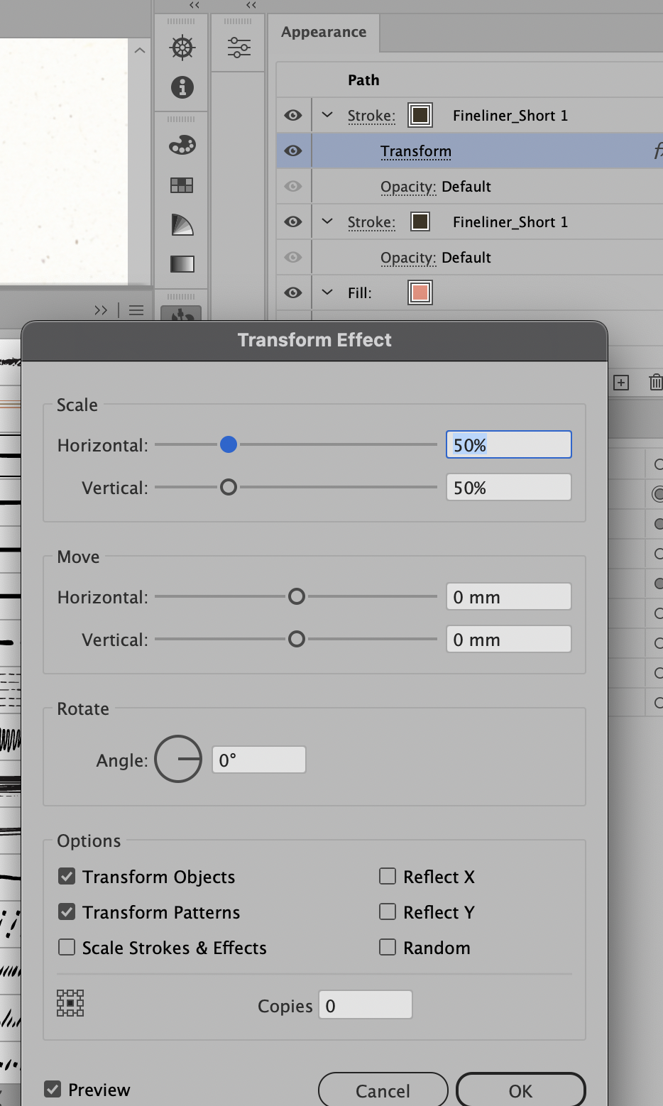 Solved: Issue with Transform effect in Appearance Panel an... - Adobe Product Community - 13201101