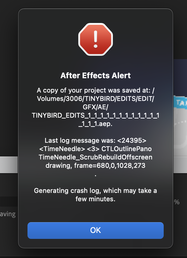 After Effects Crashing Every Five Minutes with Mon... - Adobe Product ...