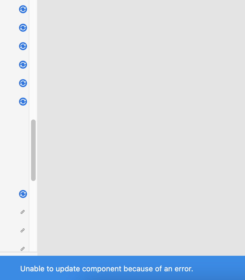 Unable to update component because of the error in... - Adobe Community - 13217801