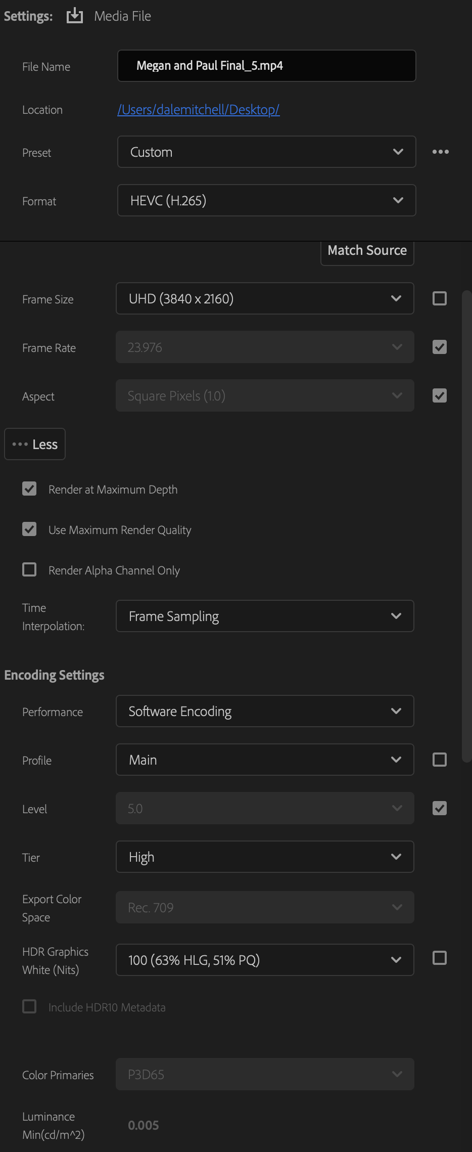 Solved: Premiere Pro Export in H.265 gets stuck at 98-100% - Adobe Community - 13234412